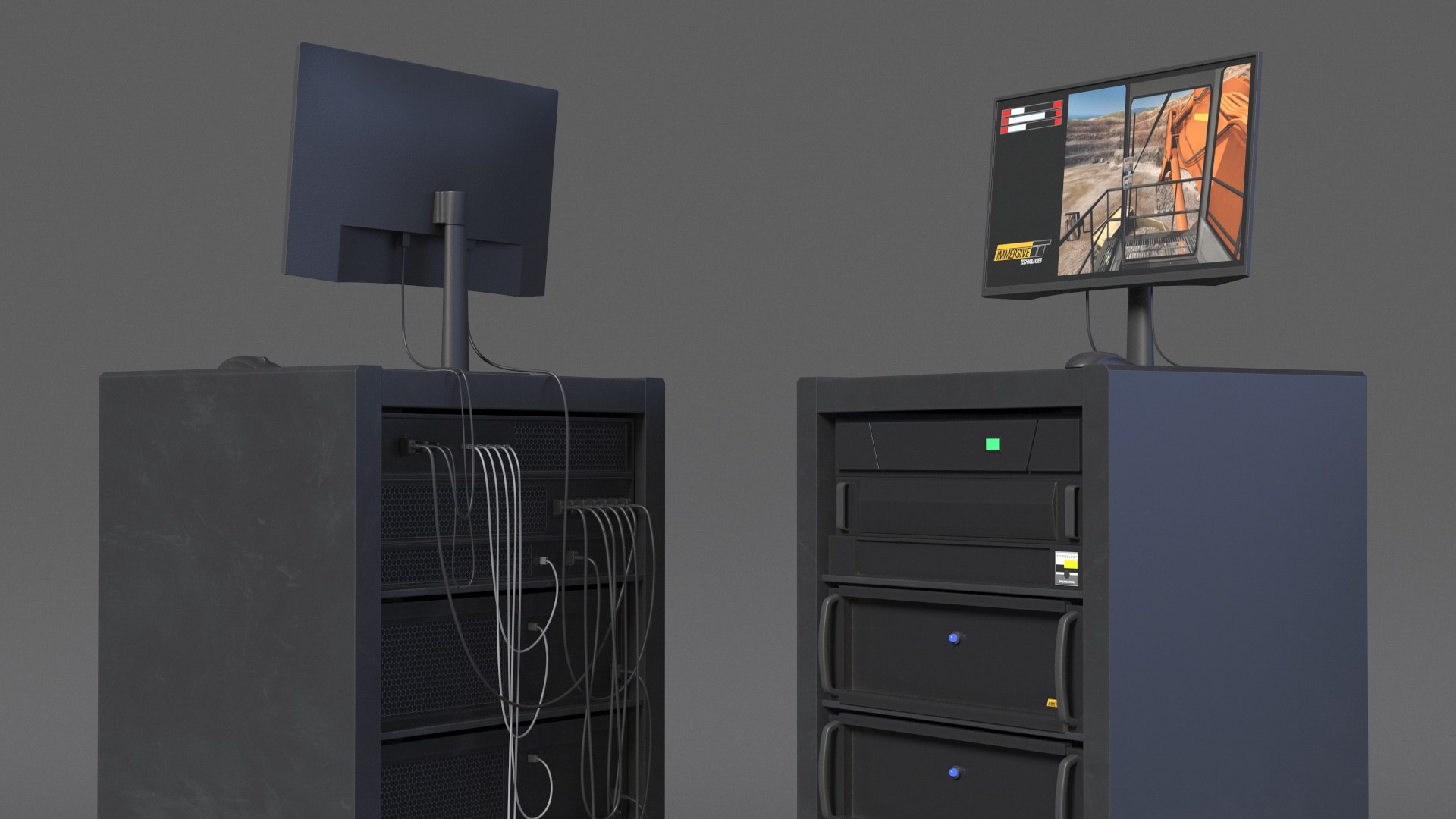 Server Rack With Computer And Monitor Model - TurboSquid 2295985