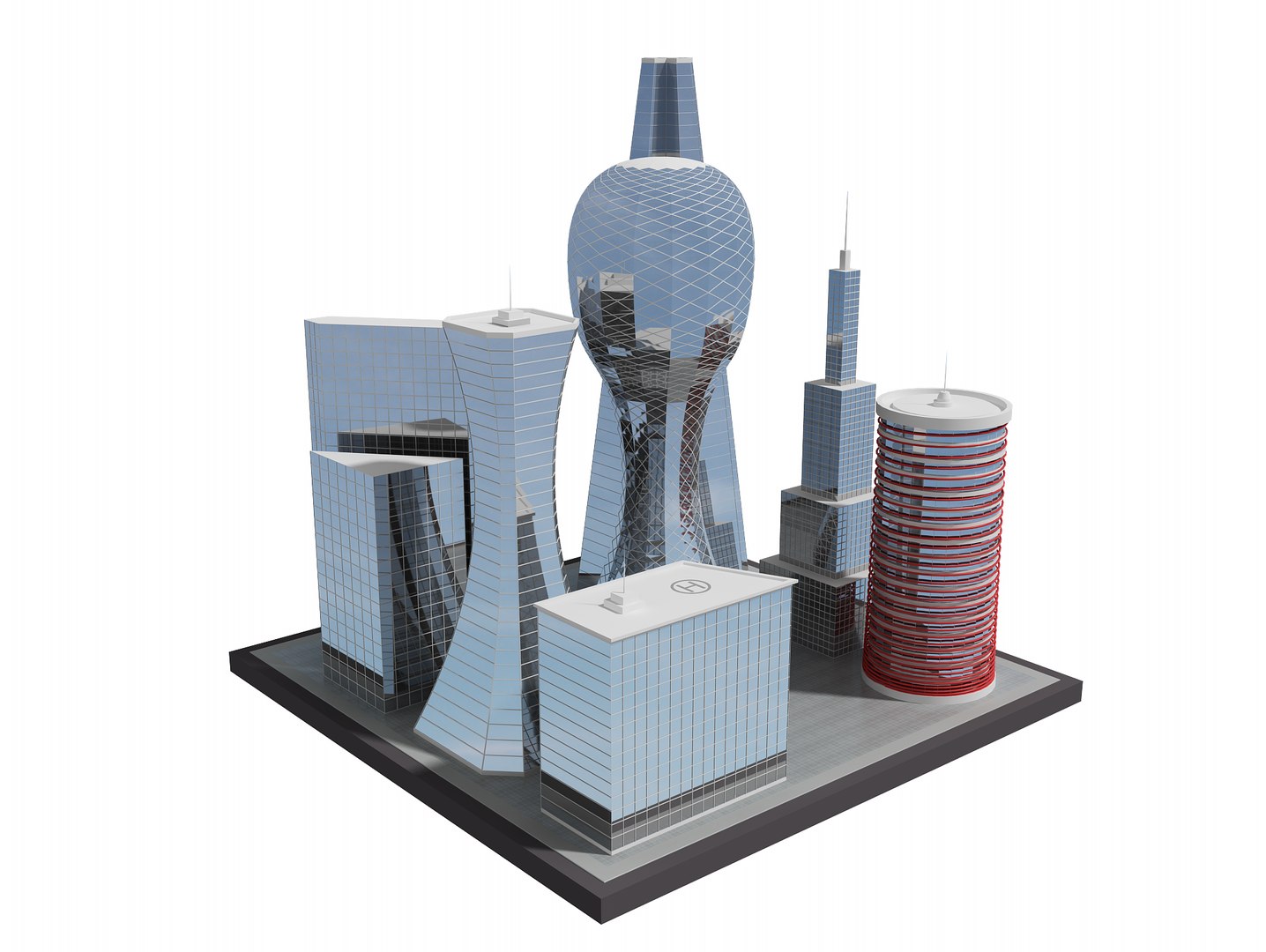 3D model modern future building - TurboSquid 1330527