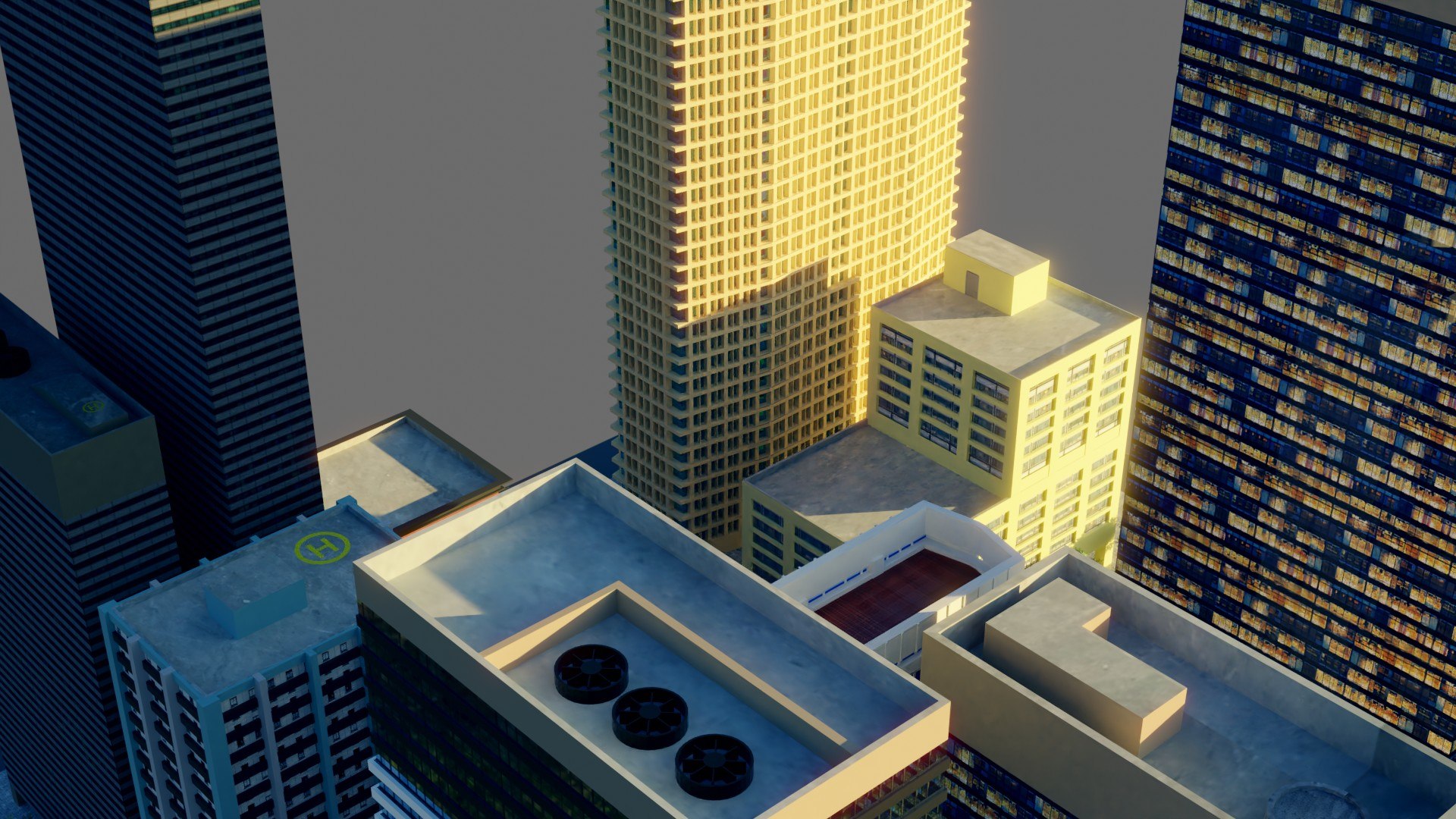 3D Modular City Block- Low Poly - Game Ready - PBR - TurboSquid 1838578
