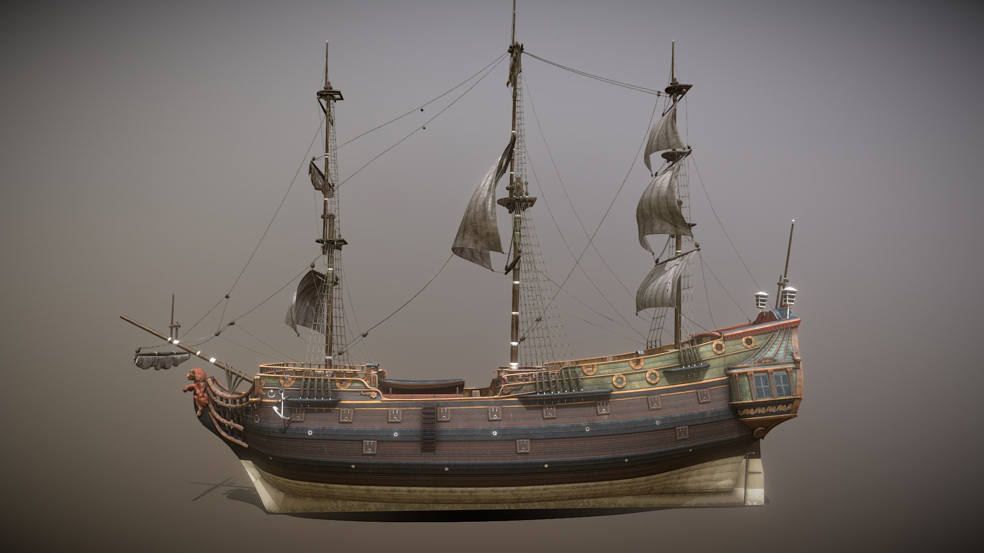Ship Pinnace 3D Model - TurboSquid 2223709