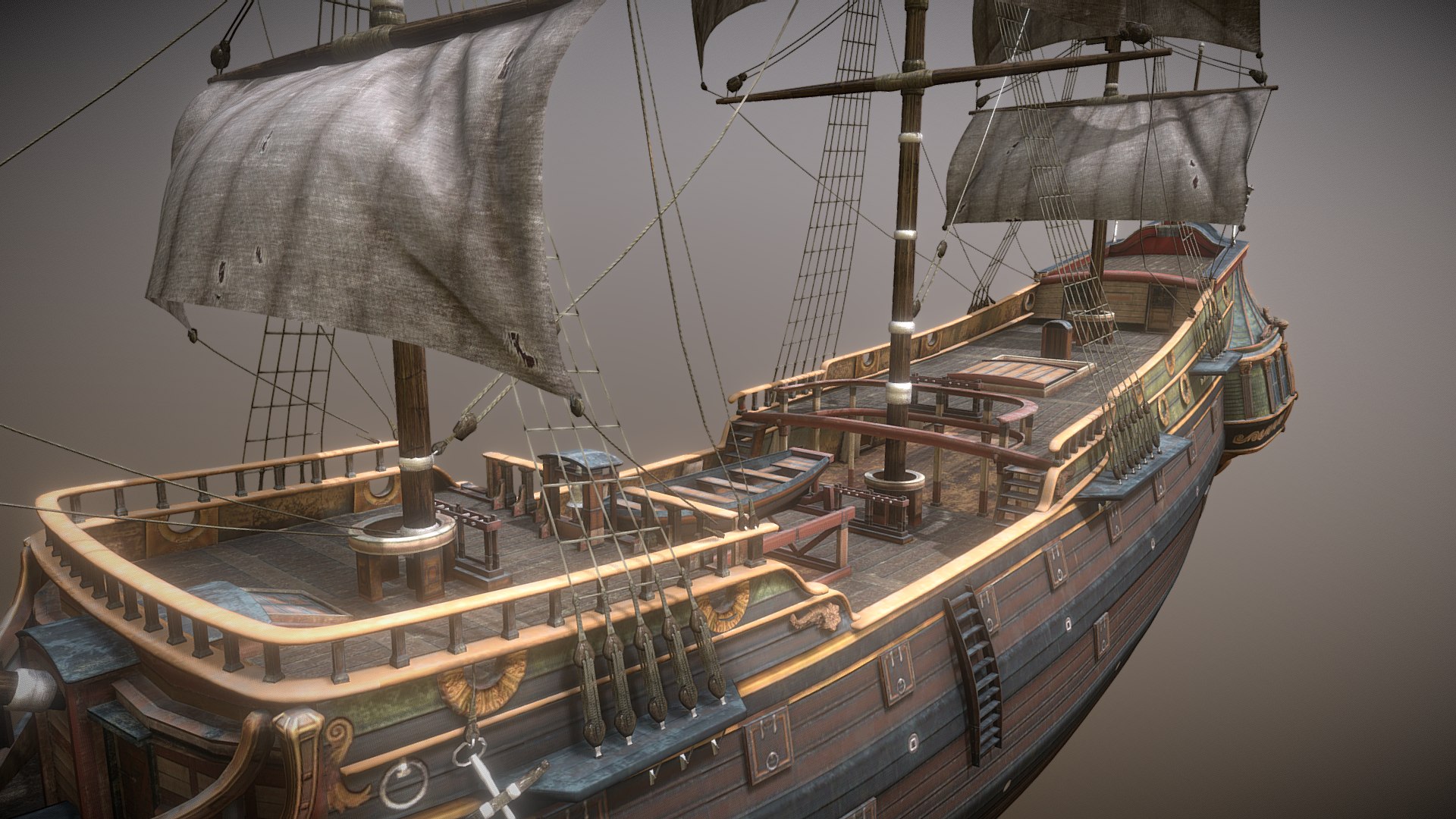 Ship Pinnace 3D Model - TurboSquid 2223709
