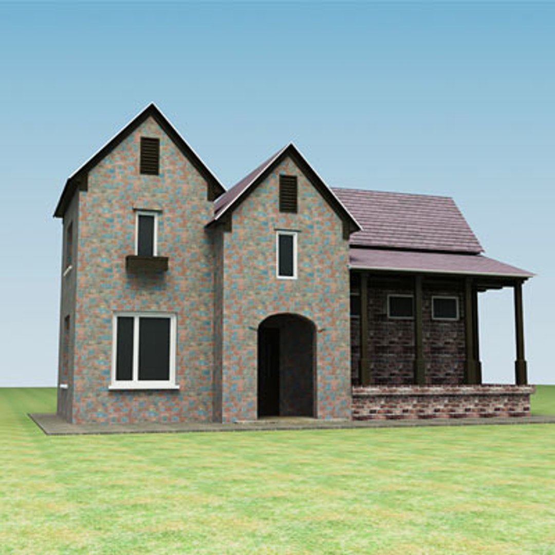 3d small town house building model