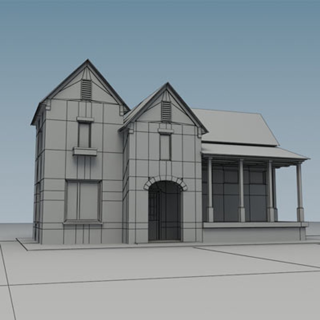 3d small town house building model