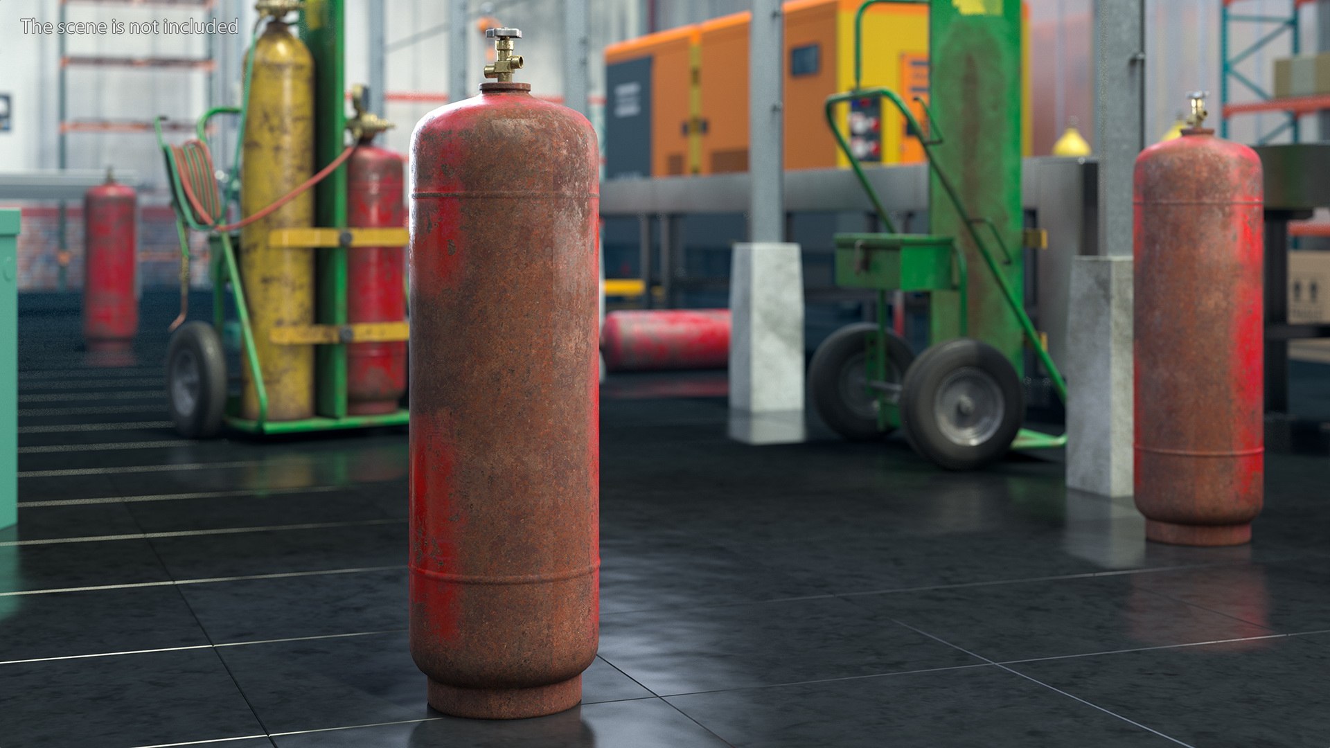 3D Model Acetylene Gas Cylinder Old - TurboSquid 1623285
