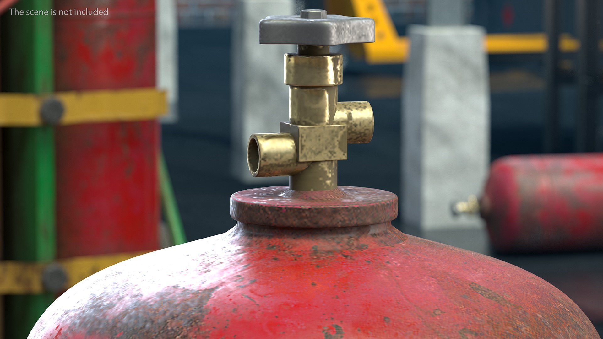3D Model Acetylene Gas Cylinder Old - TurboSquid 1623285