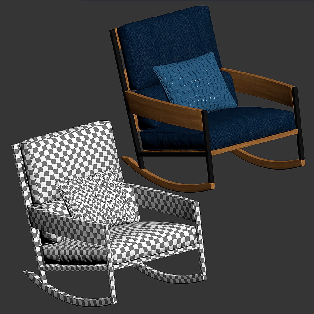 NAP Rocking Chair - RODA 3D Model - TurboSquid 2104852