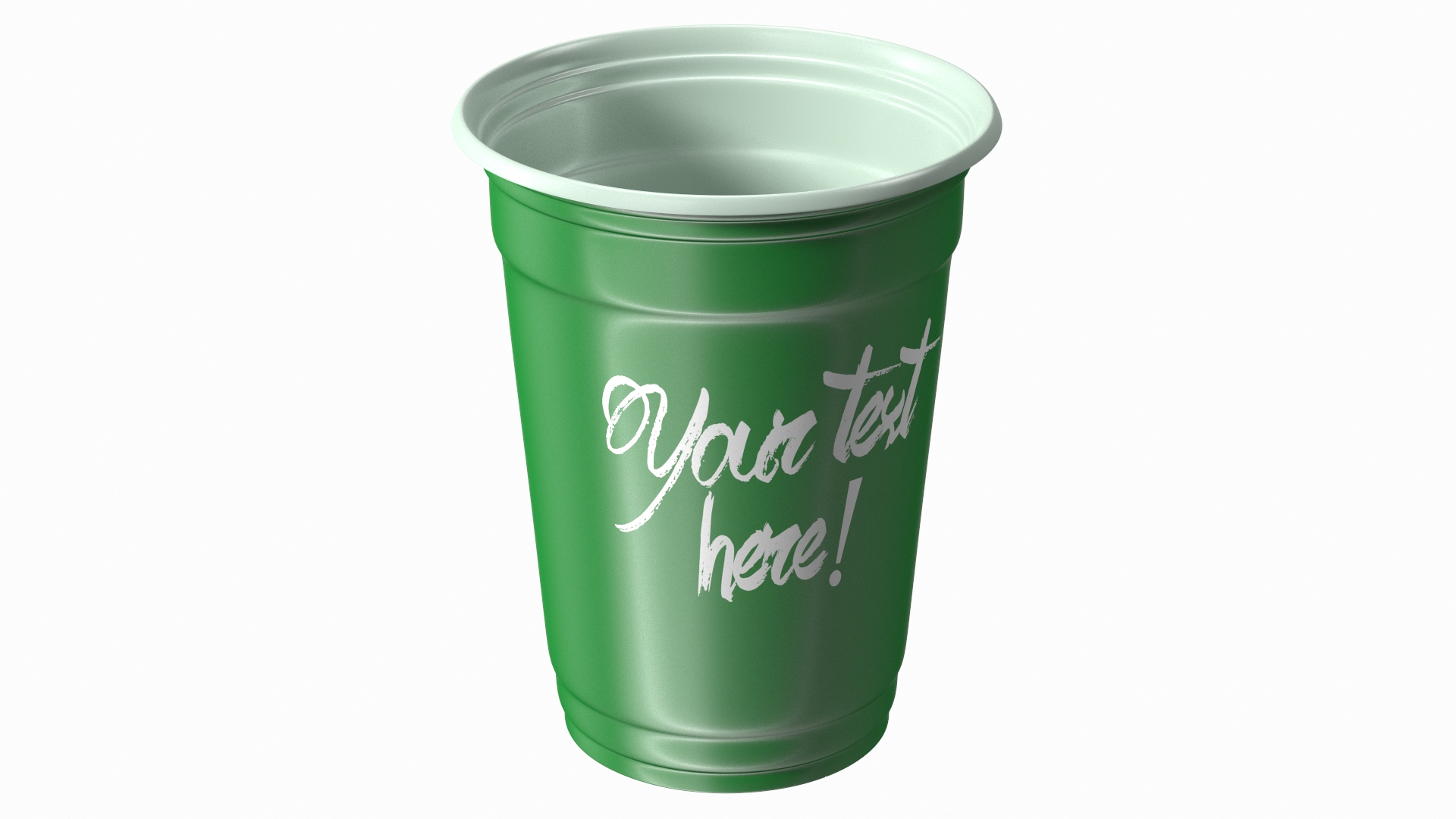3D Plastic Cup Your Text Green model - TurboSquid 1911723