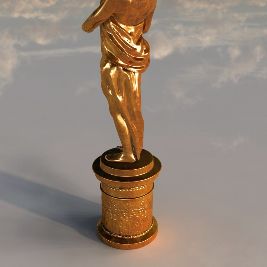 3d Gold Statue Model
