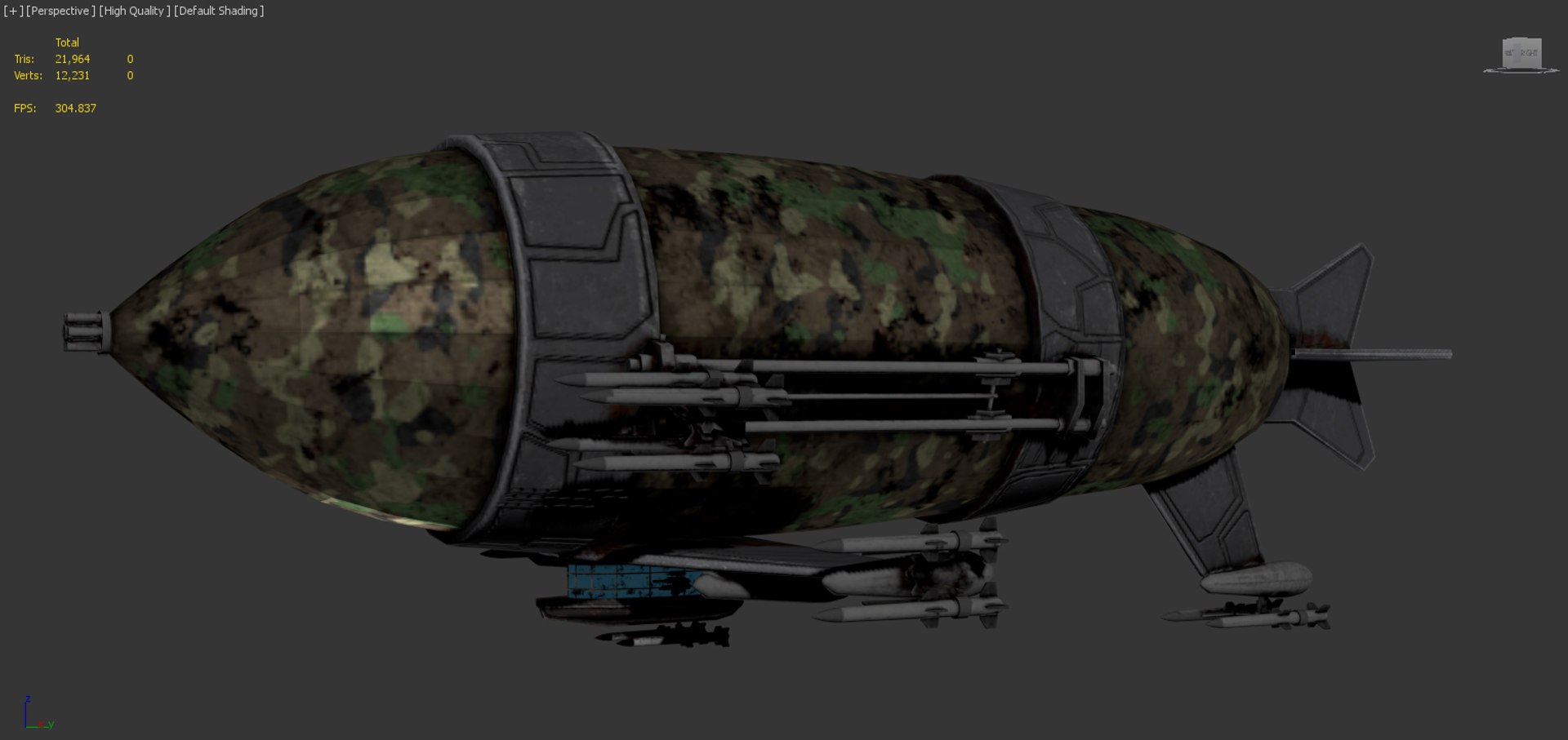 Medium War Zeppelin 3D - TurboSquid 1162692