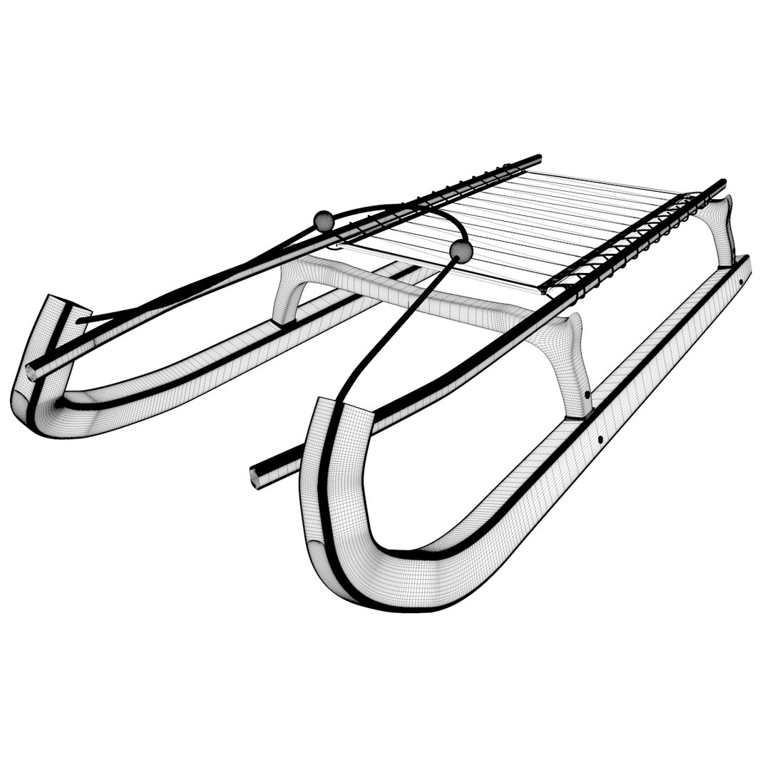 racing sledge sled 3d c4d