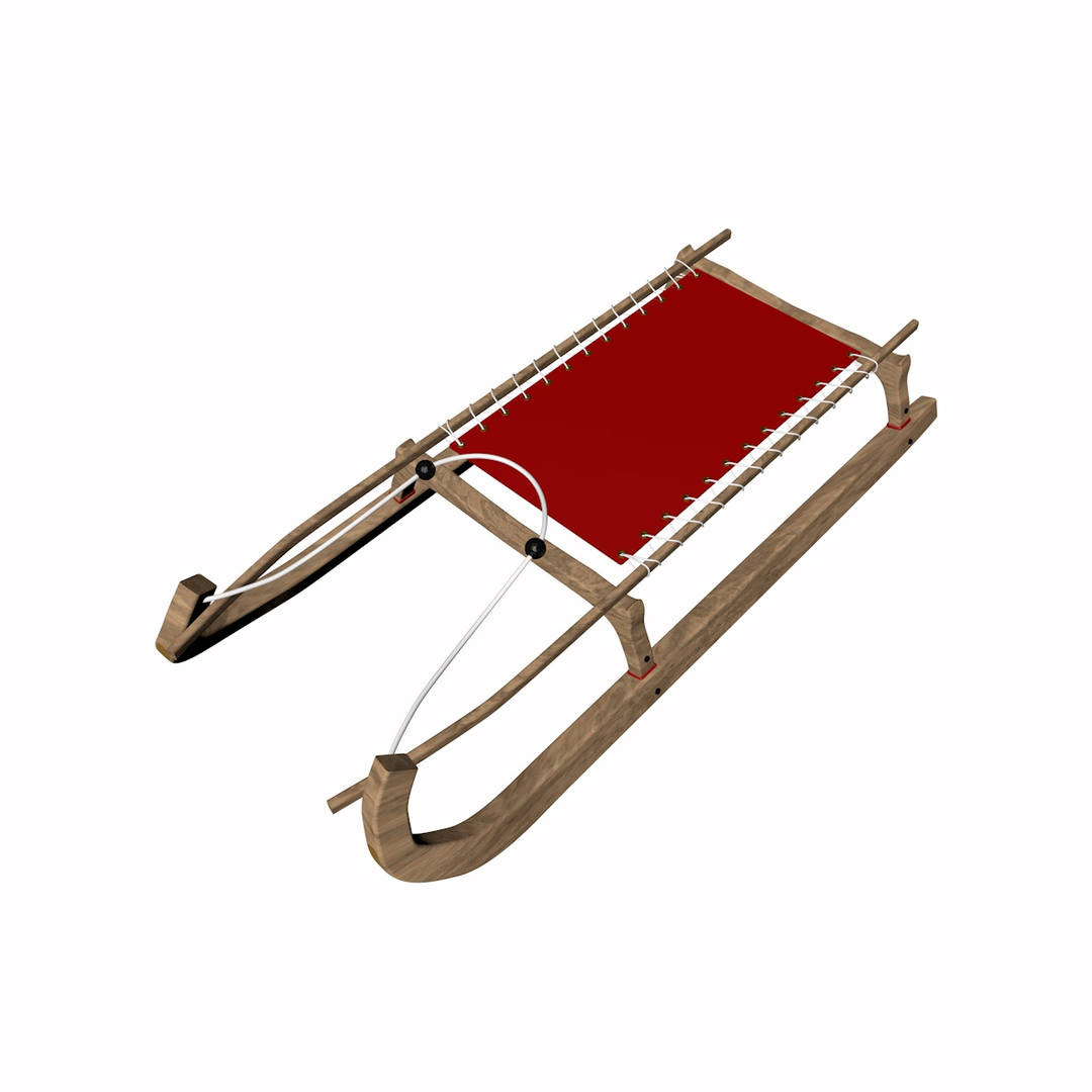racing sledge sled 3d c4d
