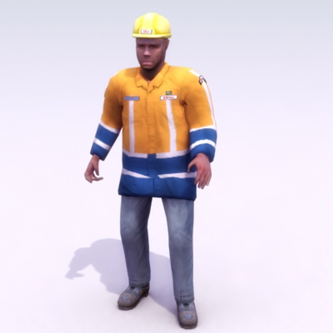 Construction Worker Figure 3ds