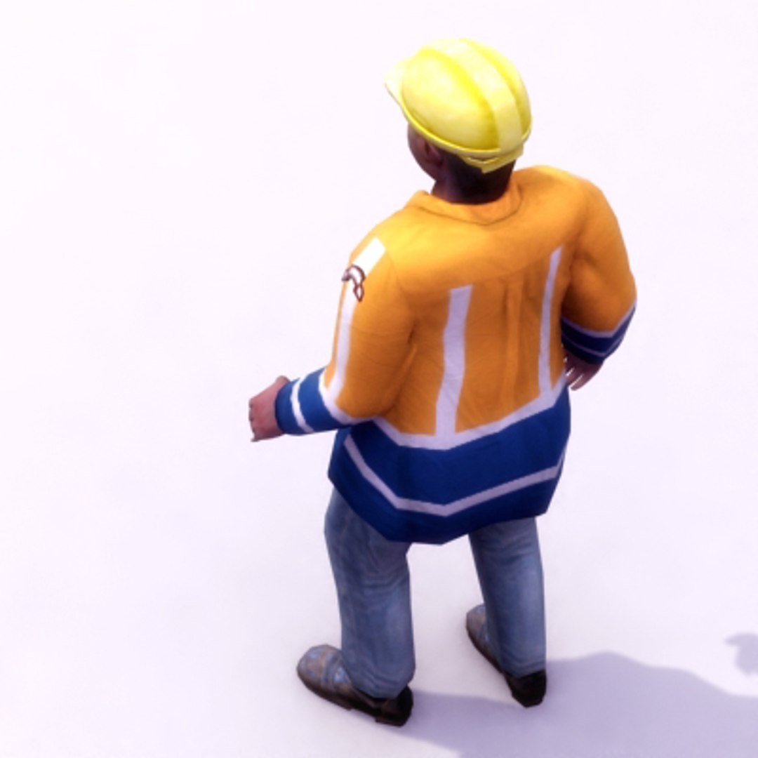 Construction Worker Figure 3ds
