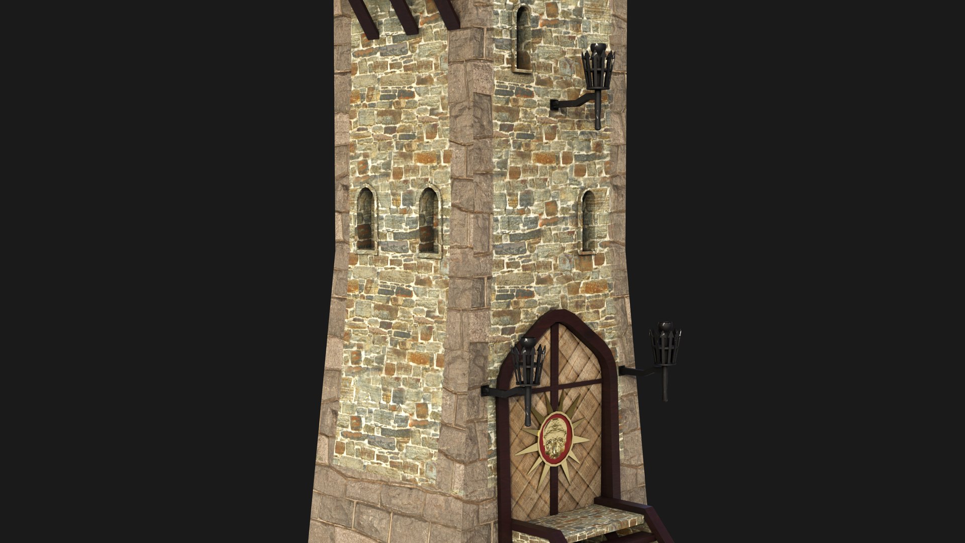3D Castle Watch Tower 01 All PBR Unity UE Textures Included ...