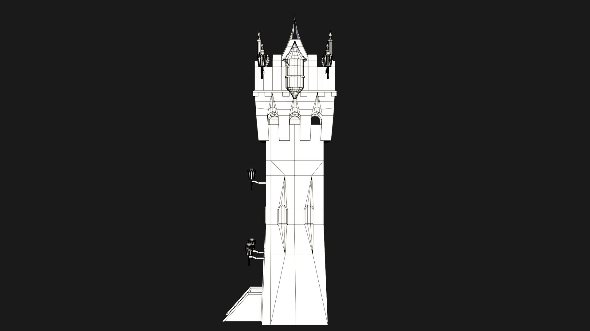 3D Castle Watch Tower 01 All PBR Unity UE Textures Included ...