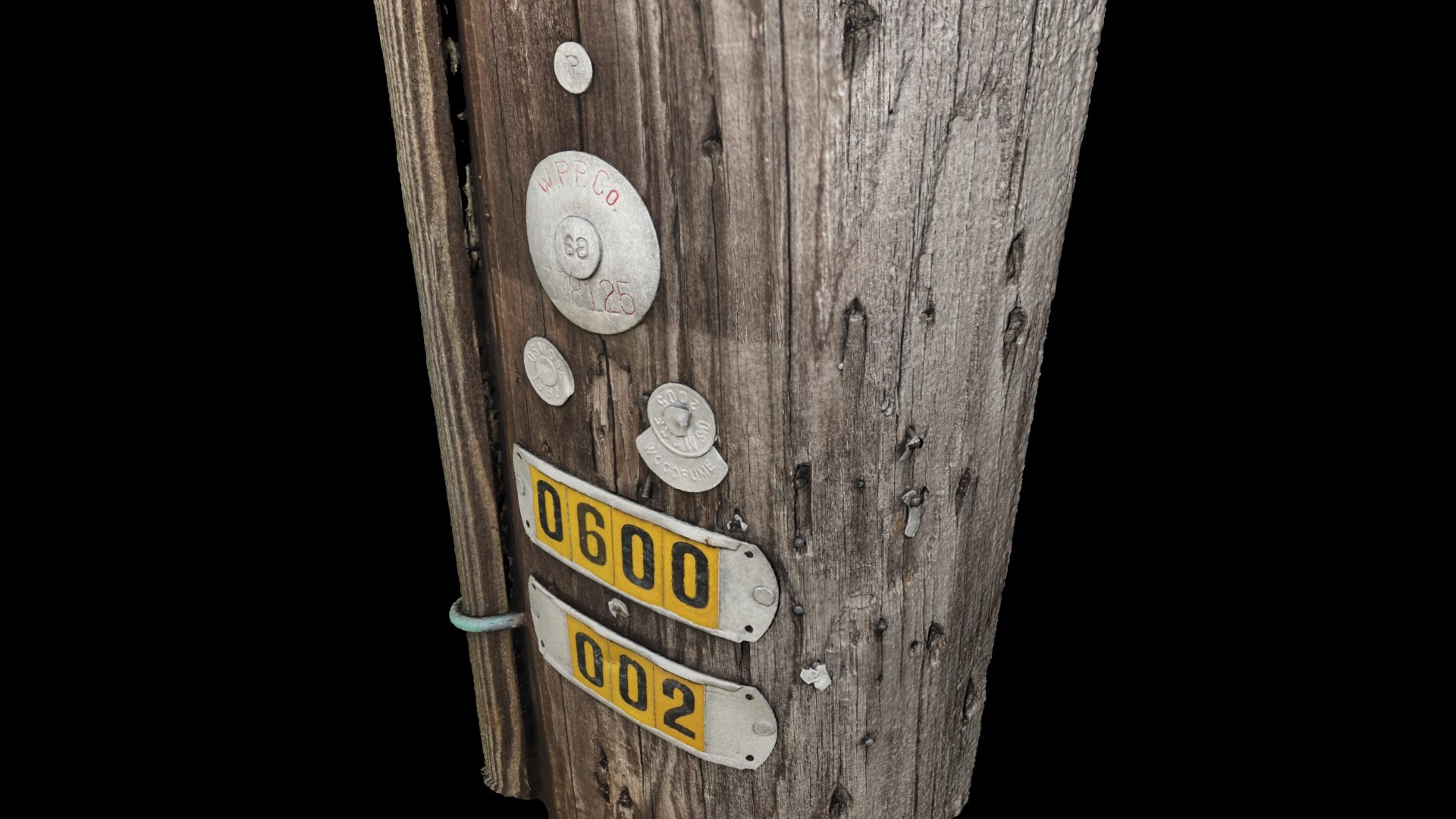 Wooden Pole With Number 3D Model - TurboSquid 2063397