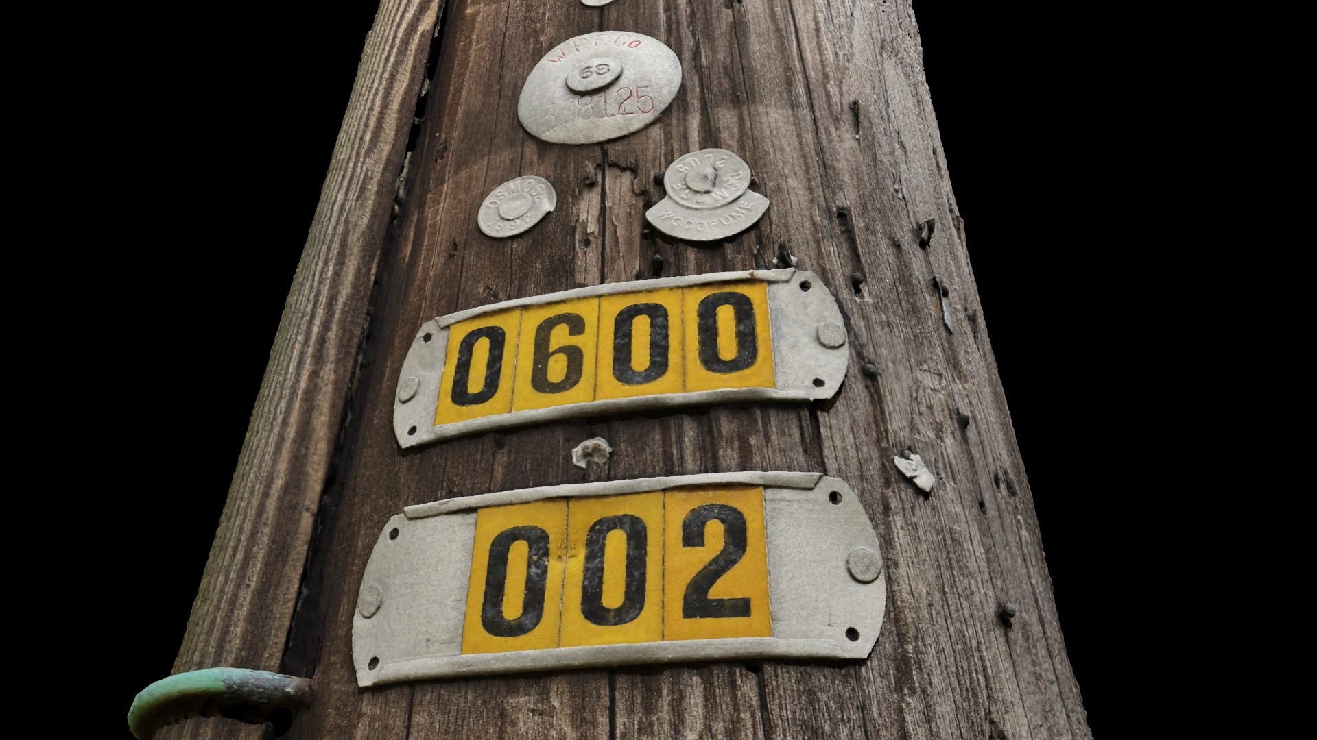 Wooden Pole With Number 3D Model - TurboSquid 2063397