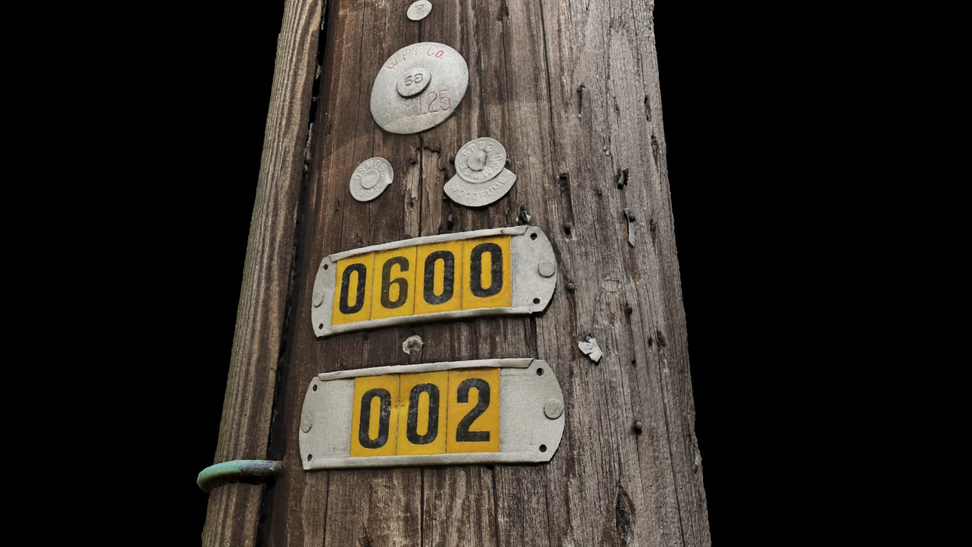 Wooden Pole With Number 3D Model - TurboSquid 2063397