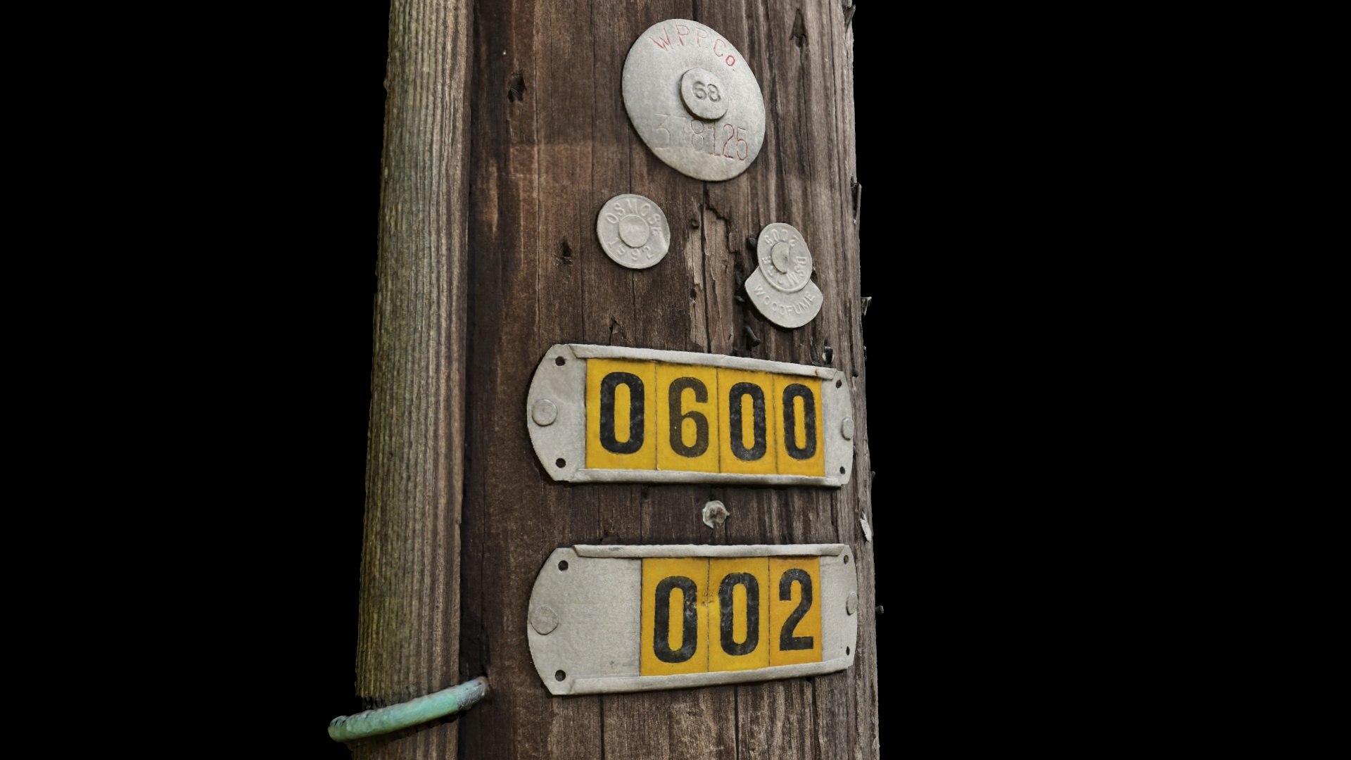 Wooden Pole With Number 3D Model - TurboSquid 2063397