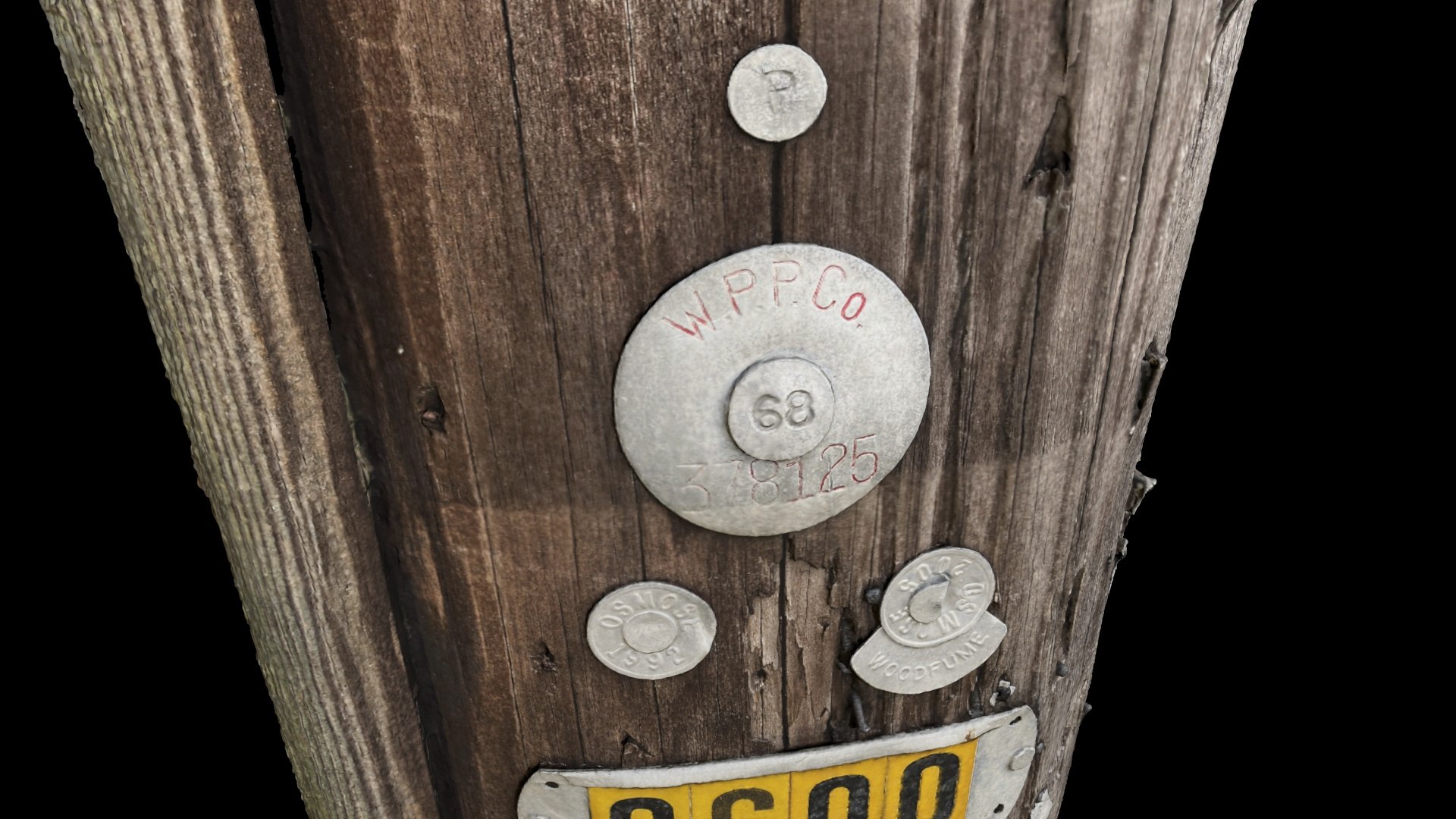 Wooden Pole With Number 3D Model - TurboSquid 2063397