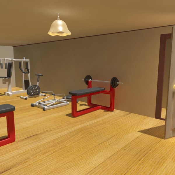 3d interior gymnastics room gym
