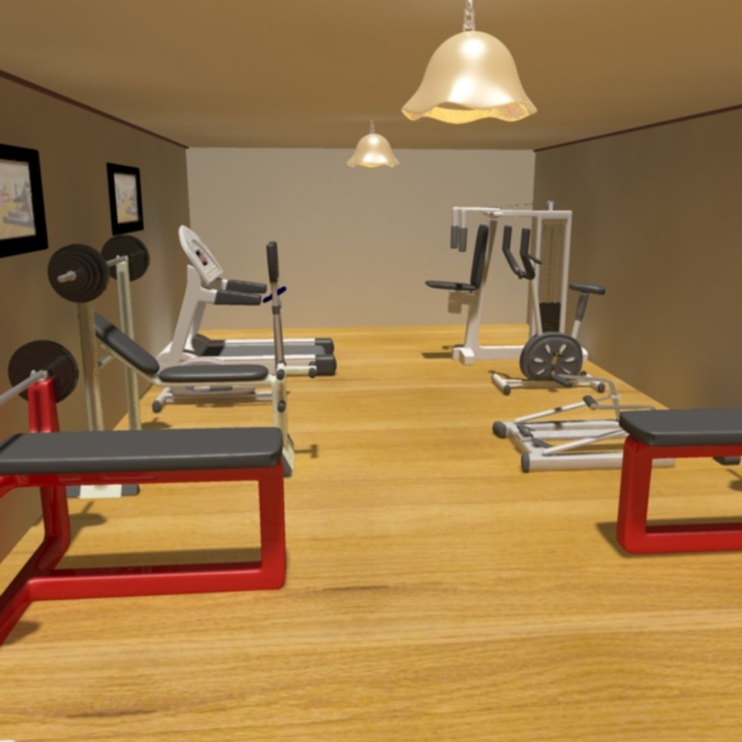 3d Interior Gymnastics Room Gym