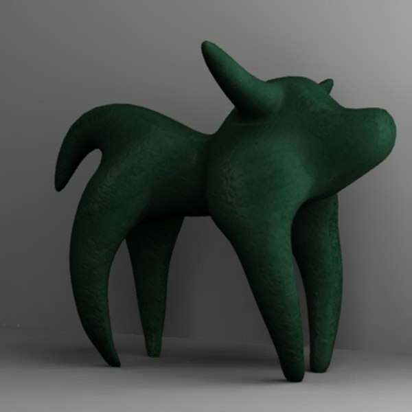 animal statues statuettes 3d model