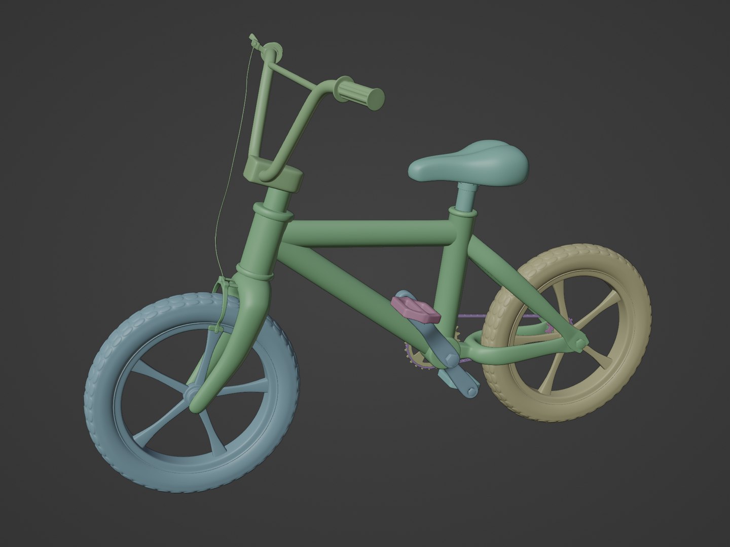 3D Cartoon Bike PBR - TurboSquid 2024181