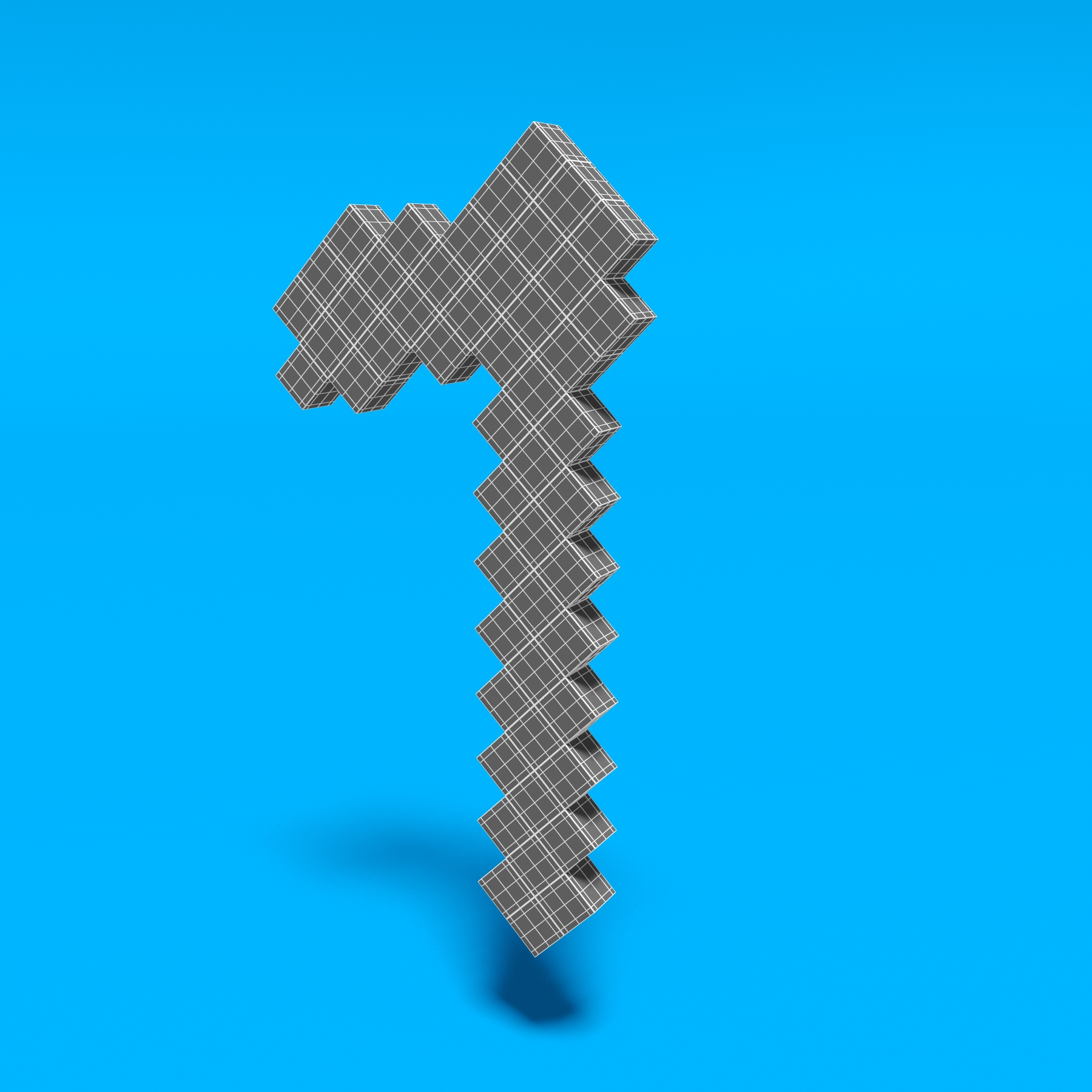 modelo 3d Minecraft Hoe - TurboSquid 1381945