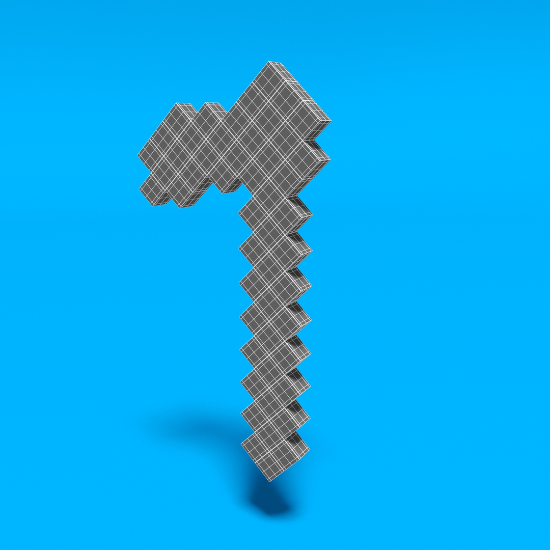 Minecraft Hoe 3D Model - TurboSquid 1381945