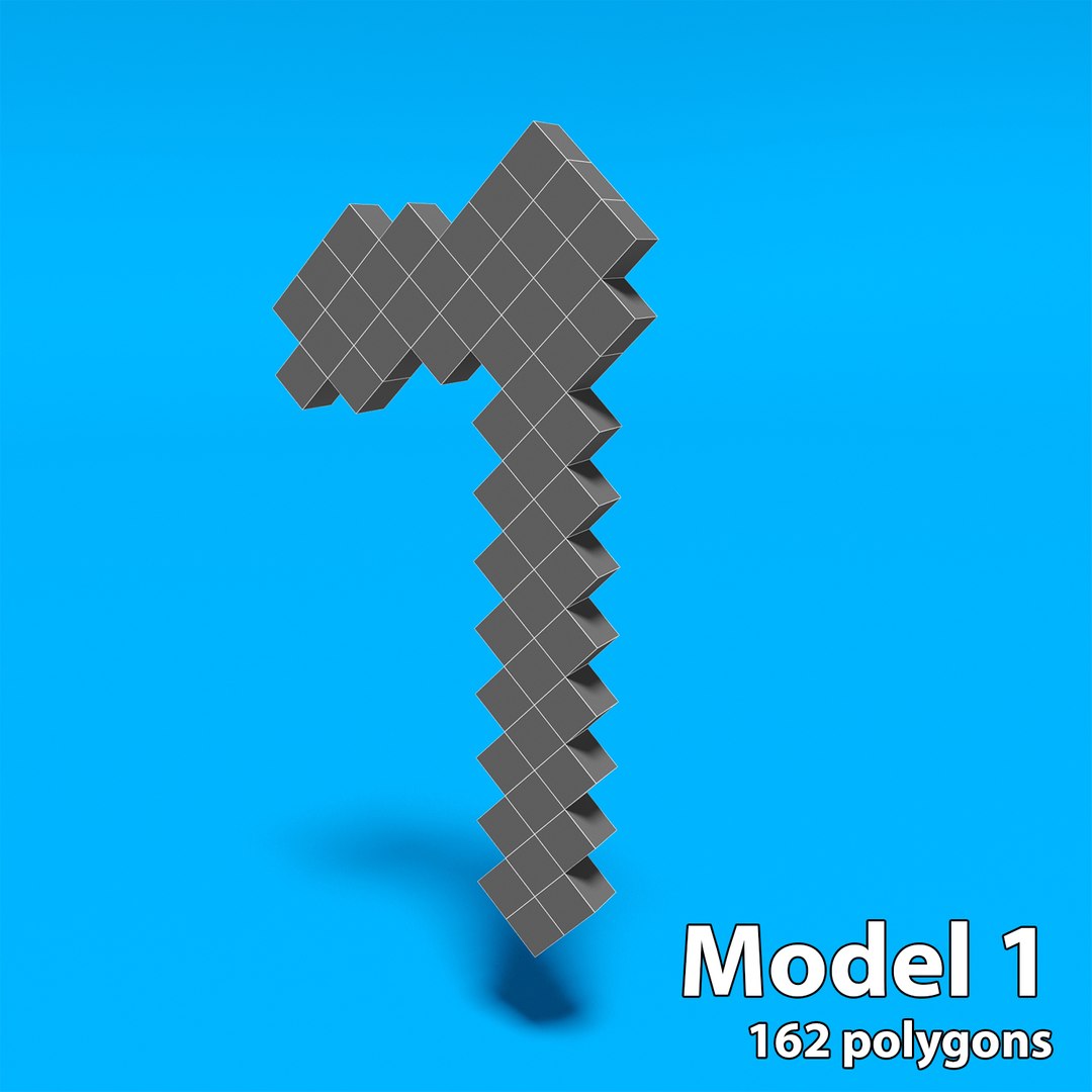 Minecraft Hoe 3D Model - TurboSquid 1381945