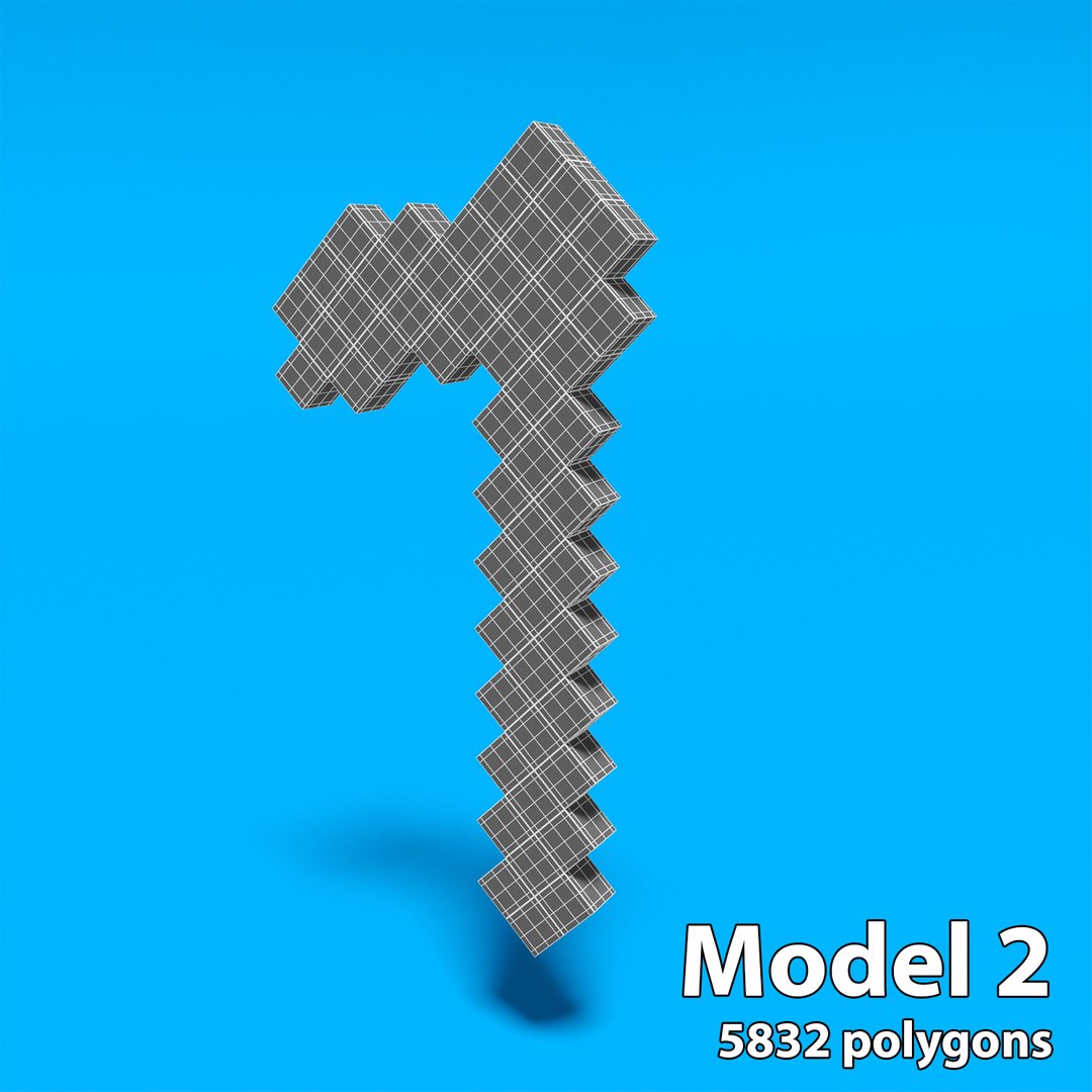 Minecraft Hoe 3D Model - TurboSquid 1381945