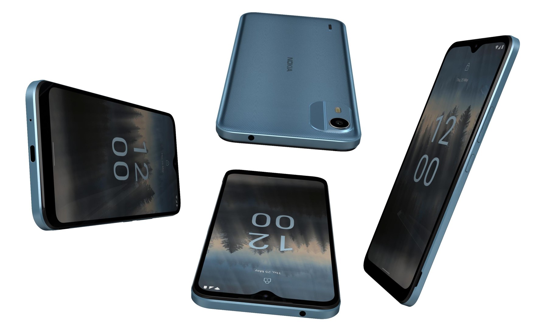 3D Nokia C12 Blue - TurboSquid 2030927