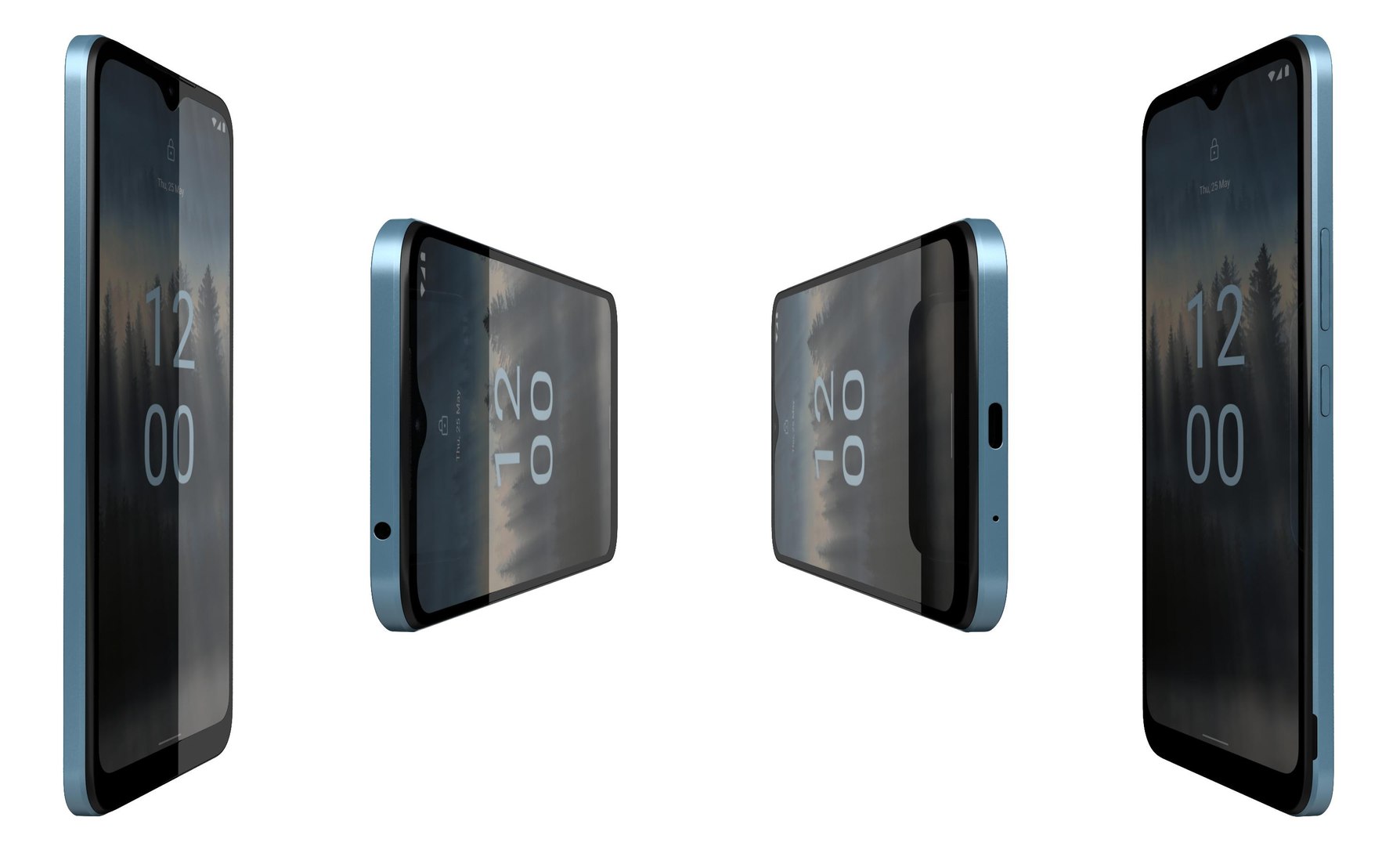 3D Nokia C12 Blue - TurboSquid 2030927