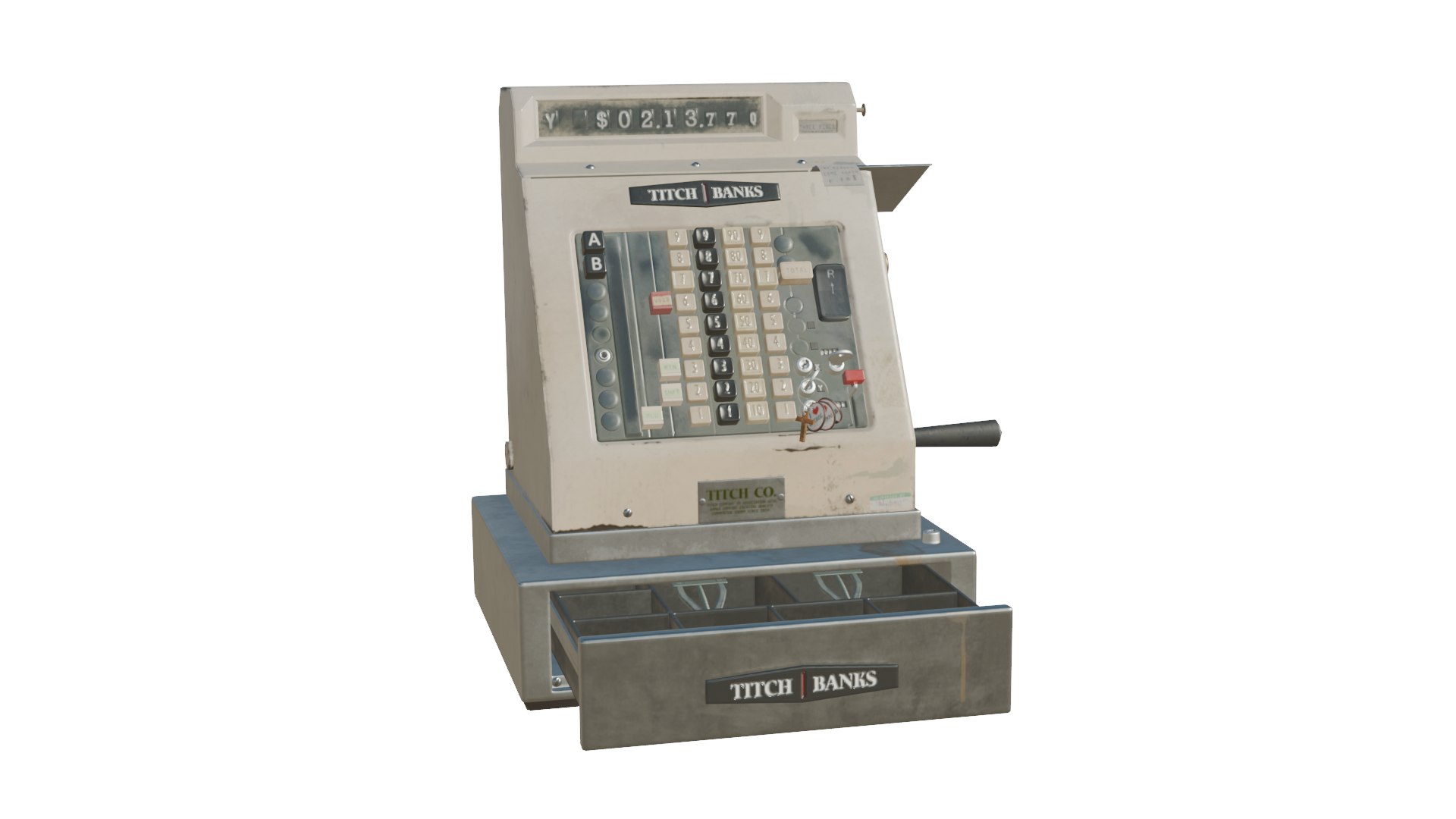 Old Cash Register 3D Model - TurboSquid 2165643