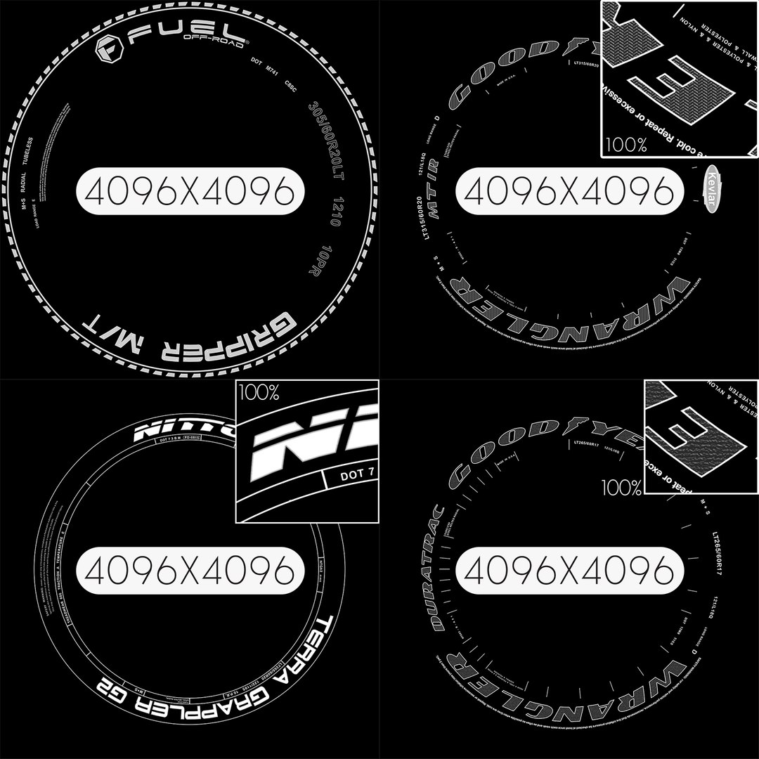 Road Wheel Set 2 3d Obj