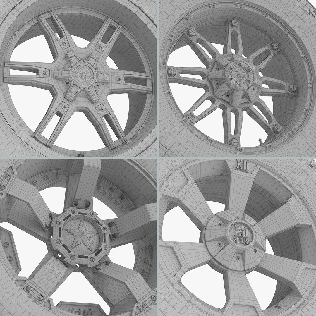 Road Wheel Set 2 3d Obj