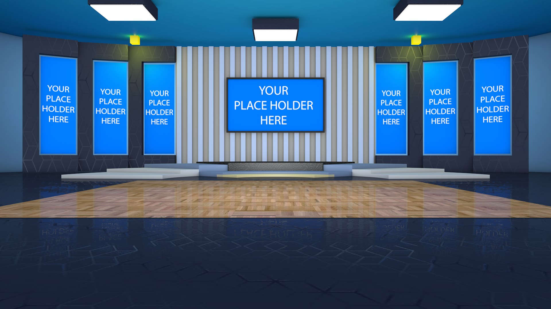 Empty Talk Show Stage