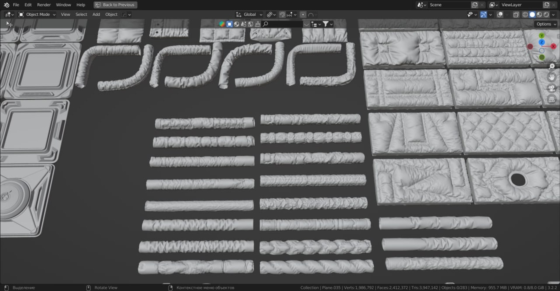 3D Sci-fi Kitbash Air Panels - TurboSquid 1957574