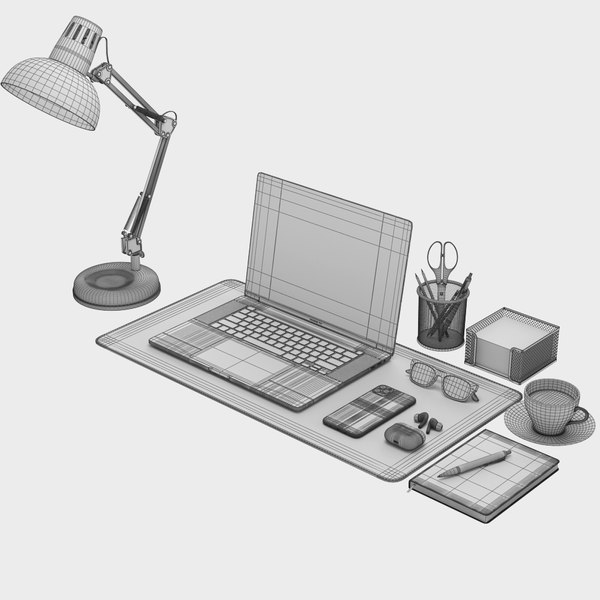 3D workplace macbook 2 books model - TurboSquid 1565653