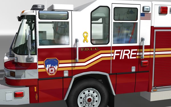 modelo 3d Camión de bomberos de rescate pesado FDLC - TurboSquid 1442602