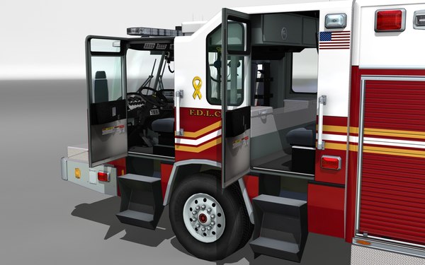 modelo 3d Camión de bomberos de rescate pesado FDLC - TurboSquid 1442602