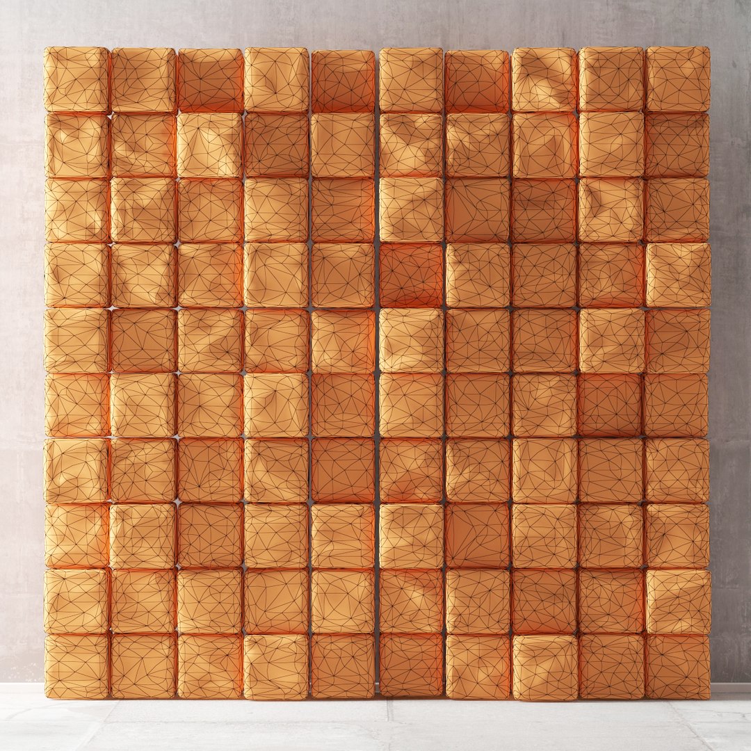 3D Panel Stone Cube - TurboSquid 1482497