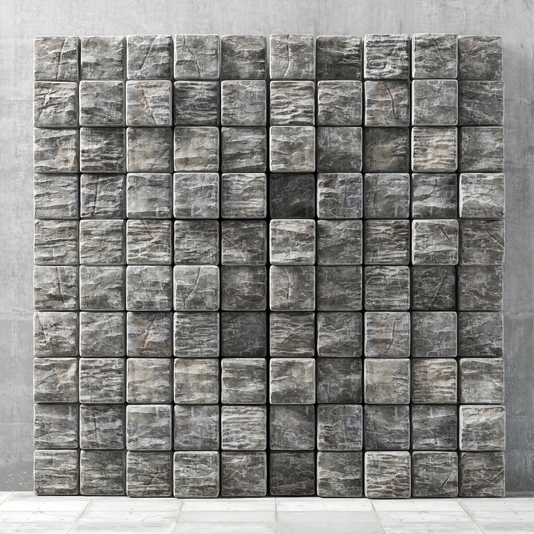3D Panel Stone Cube - TurboSquid 1482497