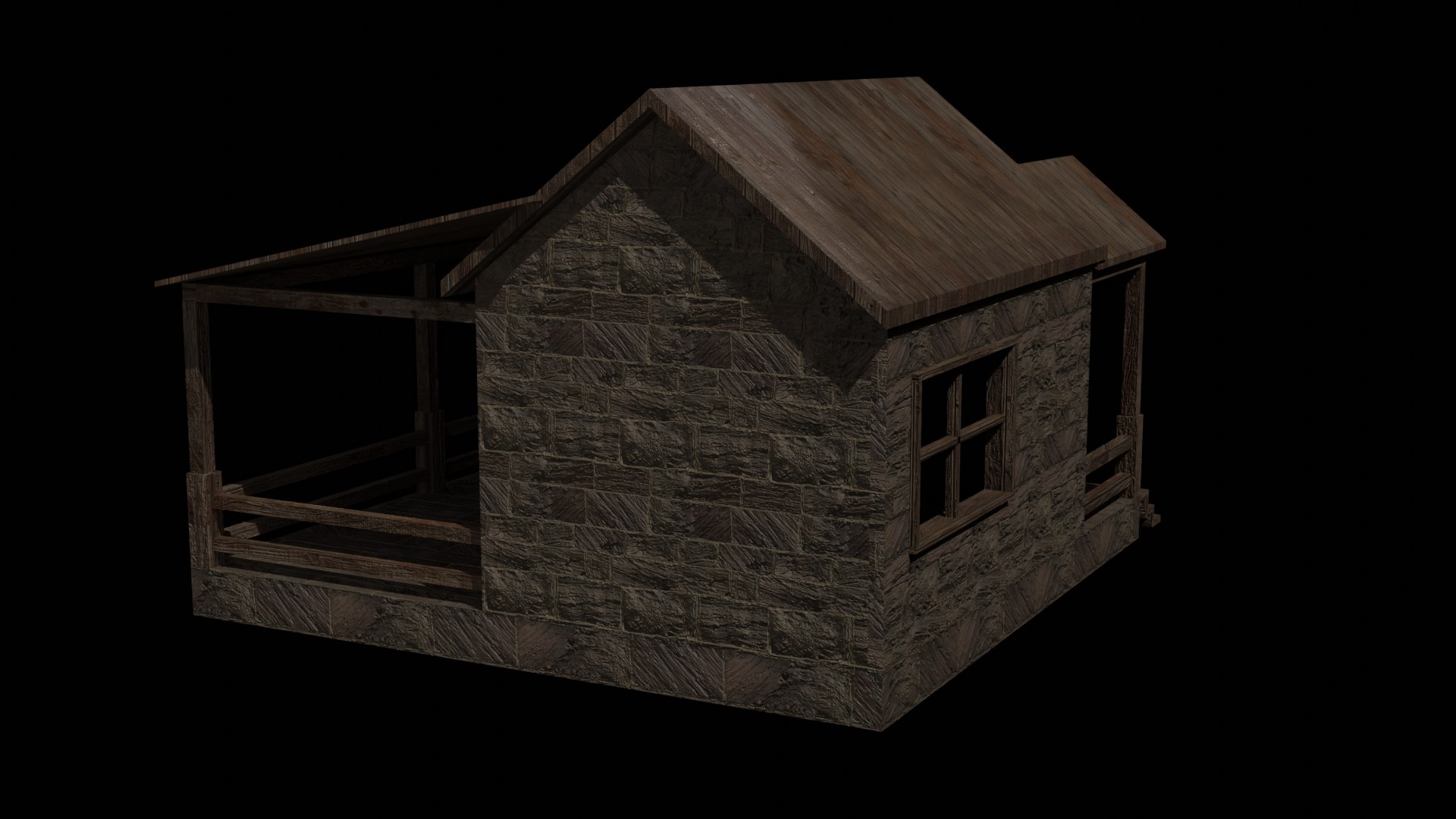 Free STONE HOUSE 3D Model - TurboSquid 2057538