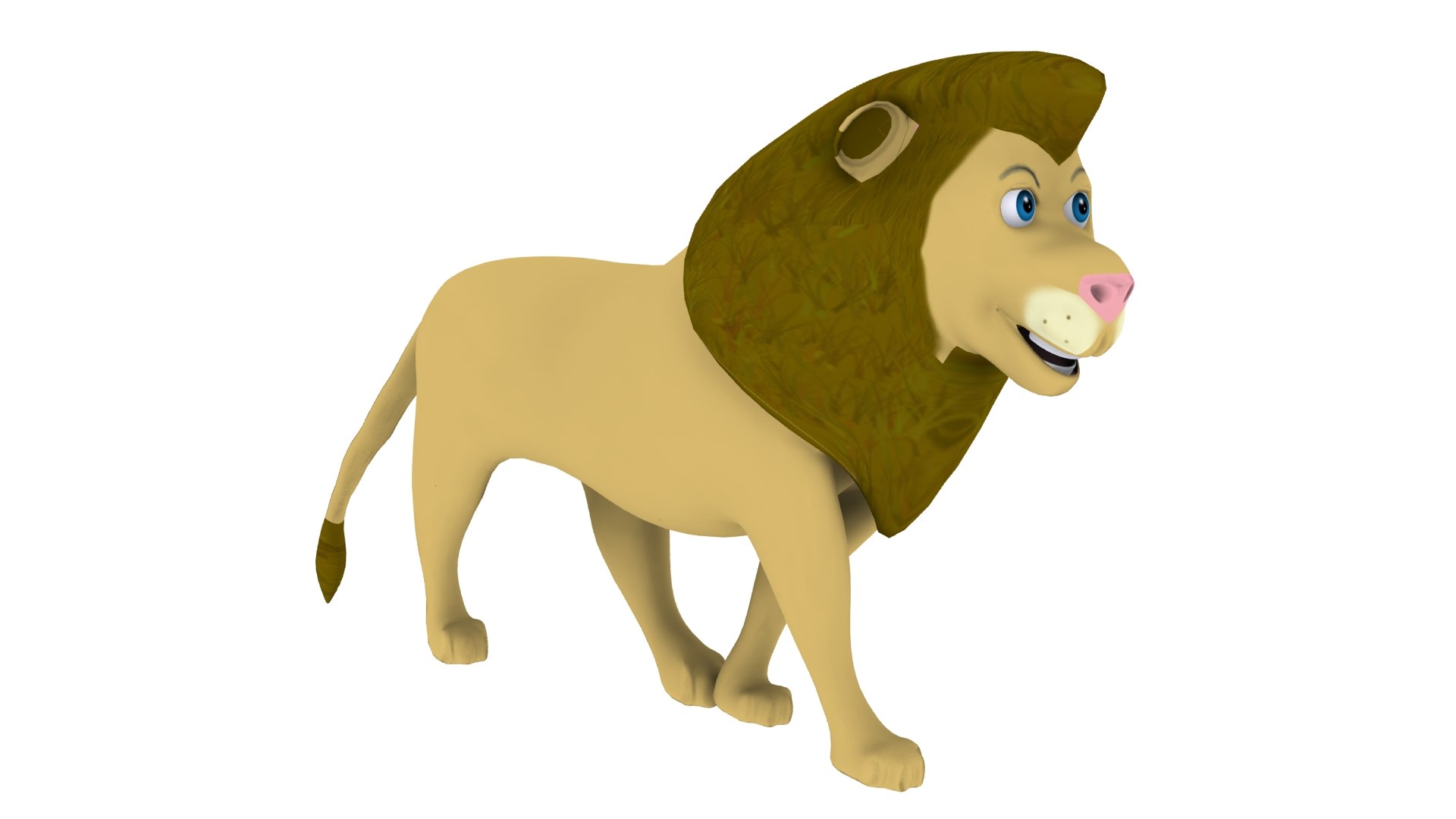 3D Model Lion Cartoon - TurboSquid 1954199