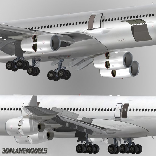3d airbus a340-200 model