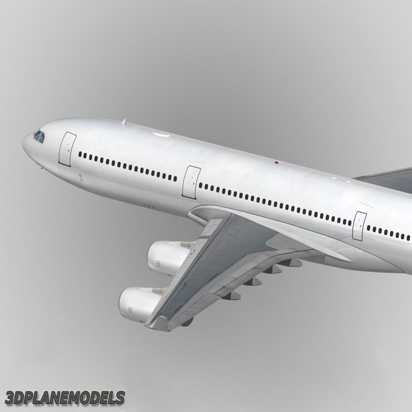 3d airbus a340-200 model