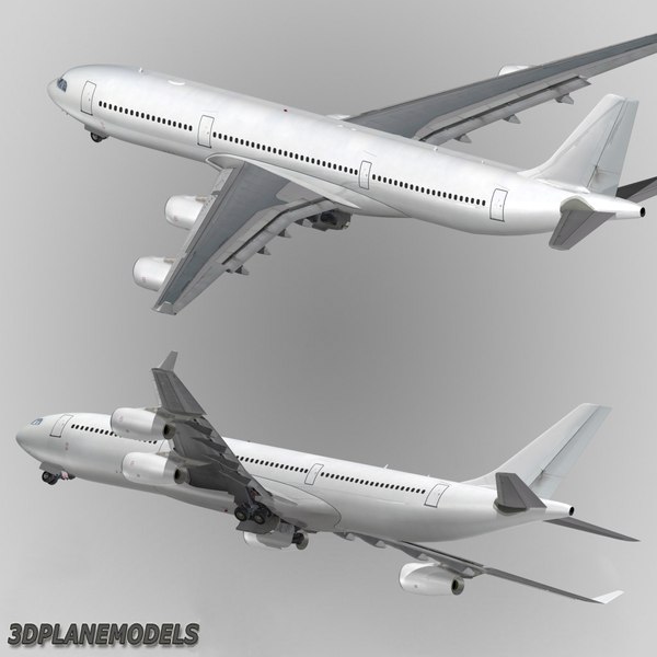 3d airbus a340-200 model