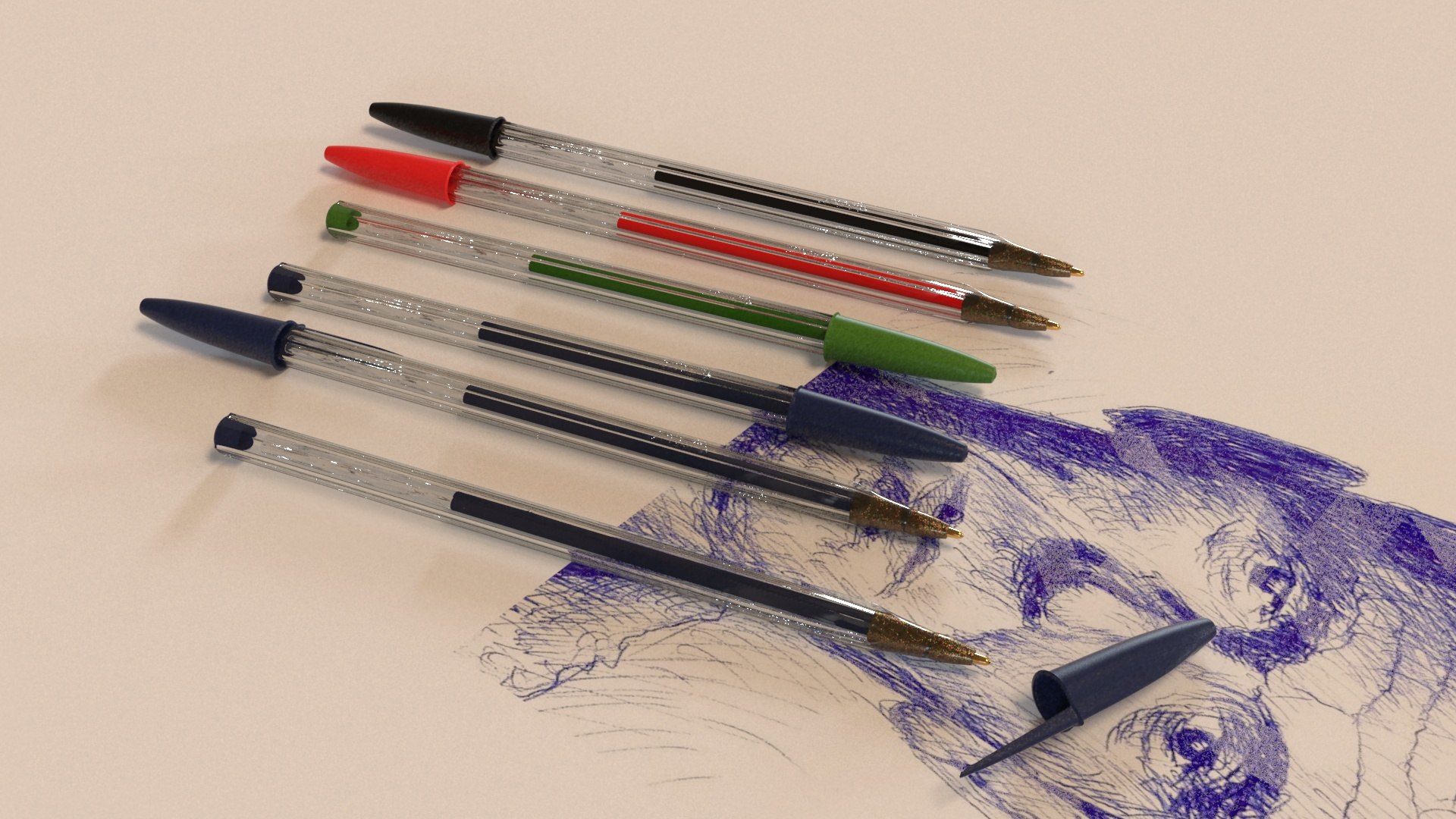 Pen BIC Model - TurboSquid 2198371